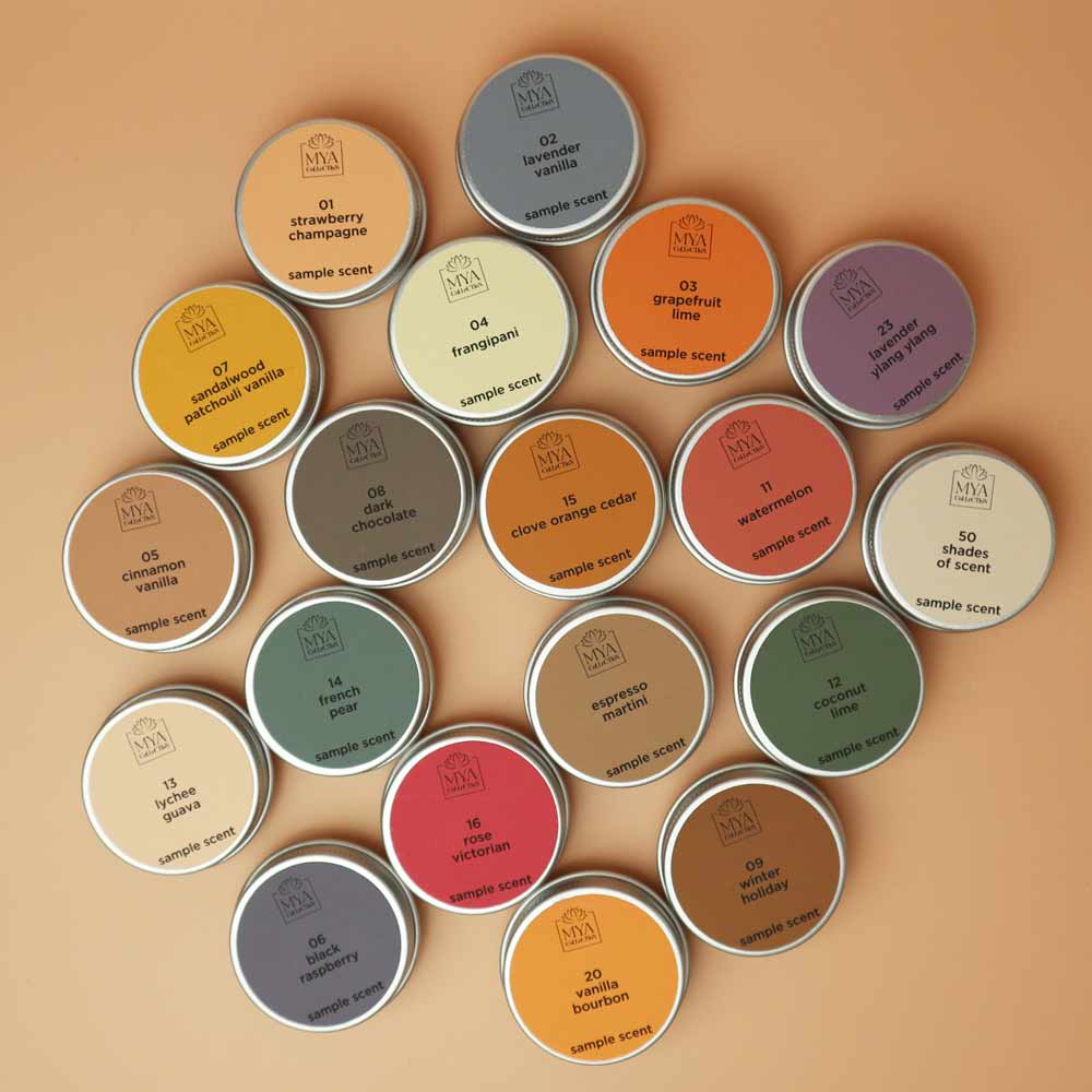 Sample Classic Collection Scents-13 pack – Mya Candle Collection